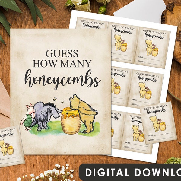 Guess How Many Honeycombs Winnie The Pooh Etsy
