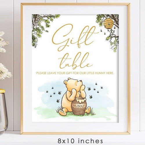 8x10 Classic Winnie the Pooh Party Poster - Etsy