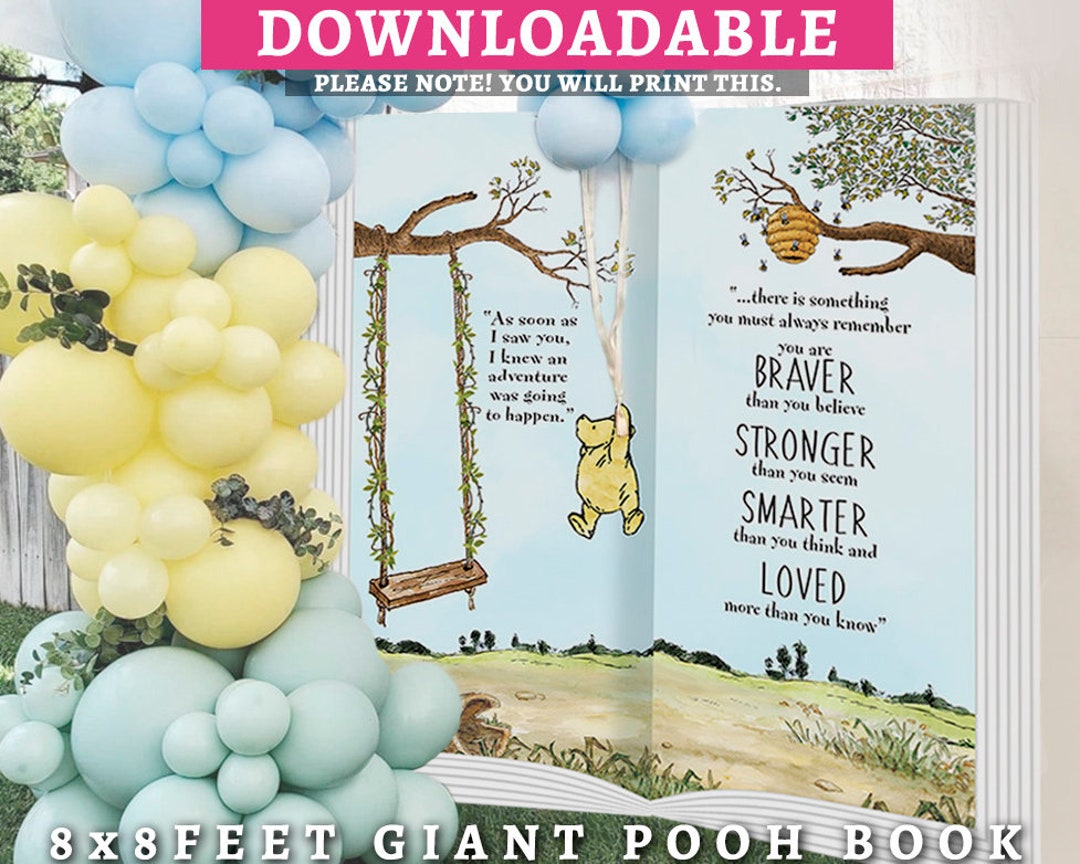 DOWNLOAD 8x8 Feet Giant Book Backdrop/ Classic Winnie the Pooh Backdrop ...