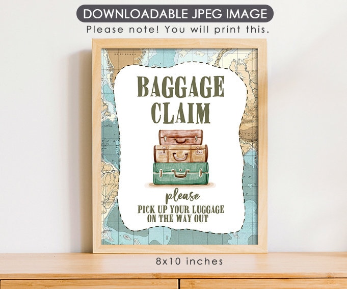 Printable Baggage Claim Sign