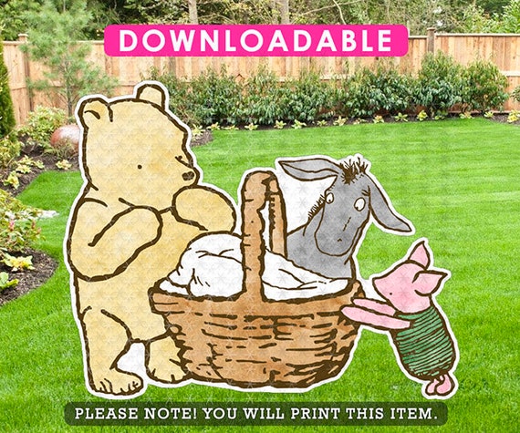 DOWNLOADABLE Digital Classic Winnie the Pooh Cutout Prop / - Etsy