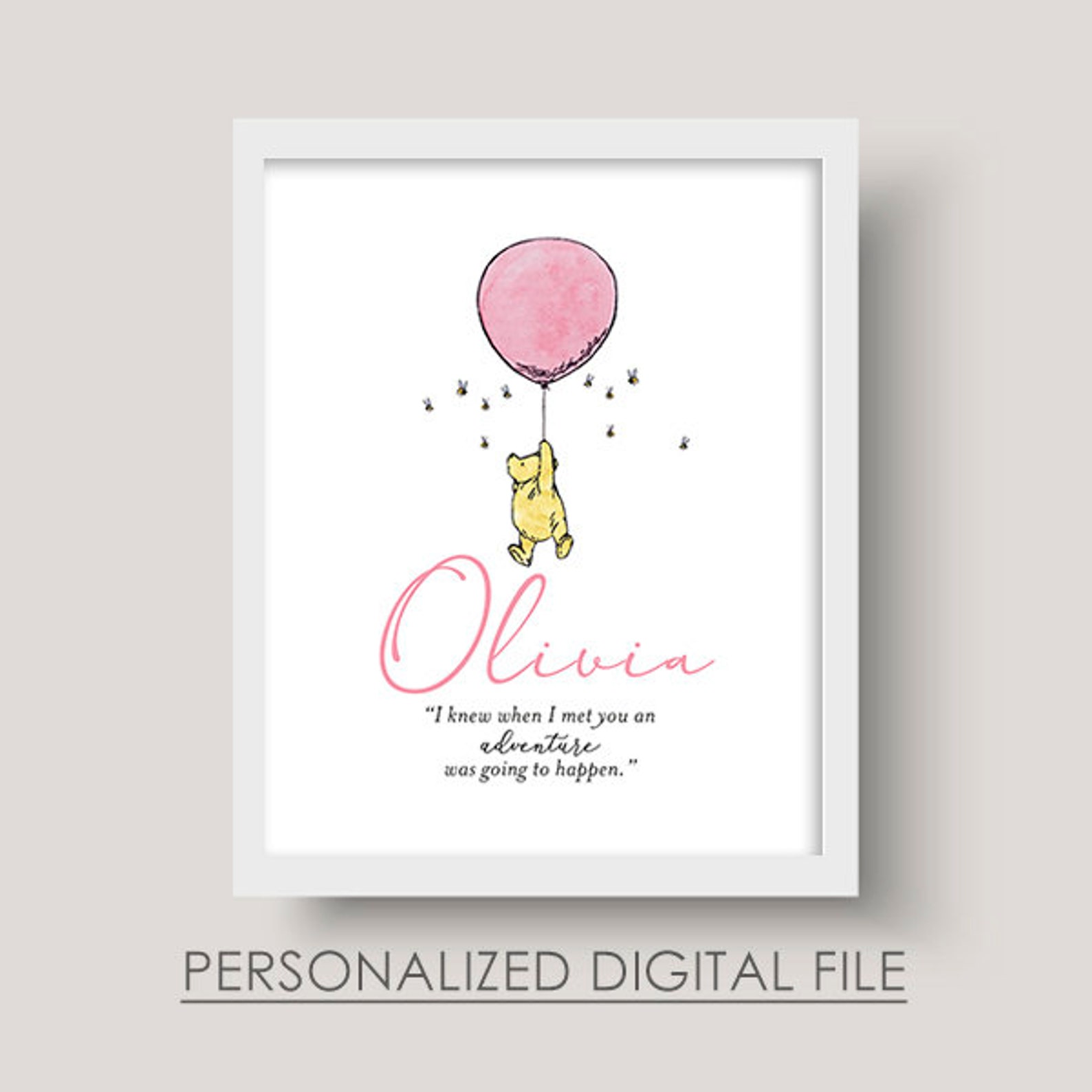 DIGITAL Printable / Classic Winnie the Pooh Nursery Wall Art ...