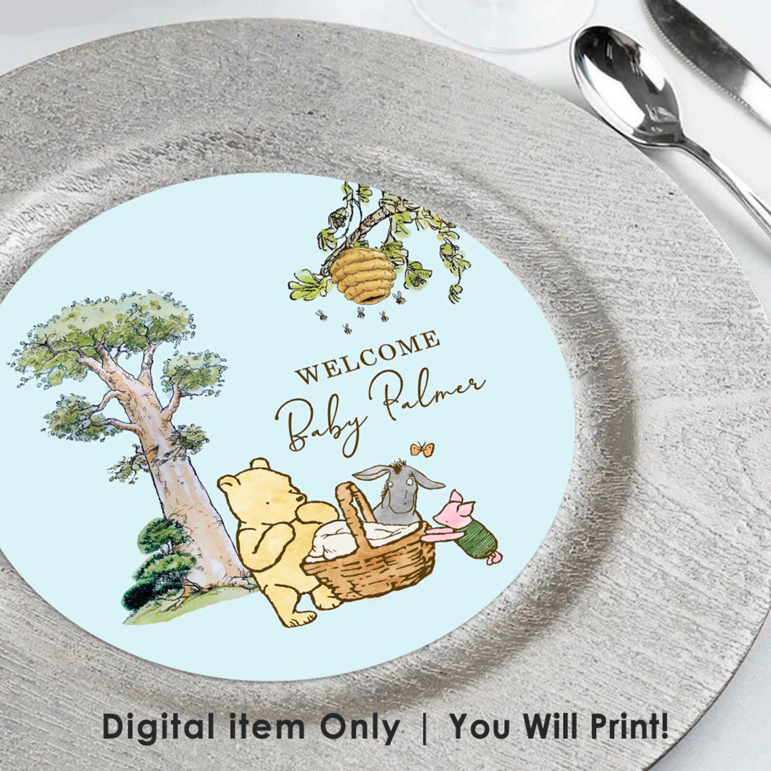 Personalized Charger Plate Insert! Digital Item Only /text Customized ...