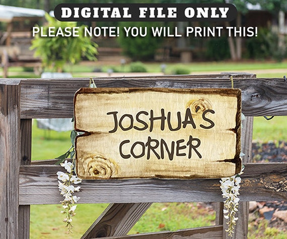 Pooh Corner Sign/ Personalized Signage/ Digital Printable File Only ...