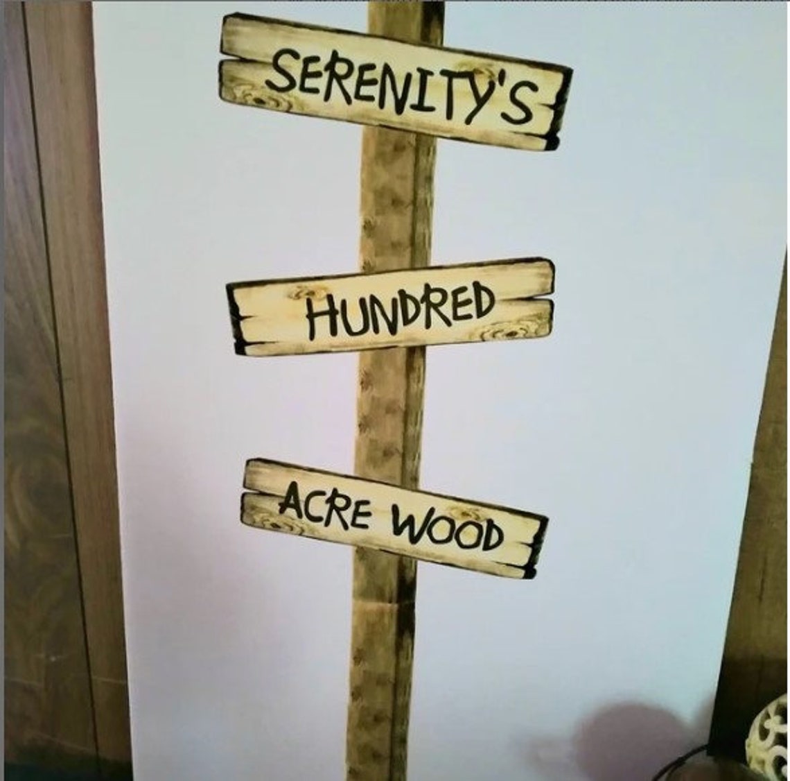 PERSONALIZED Digital Sign/ Wood Signage Hundred Acre/ Digital - Etsy