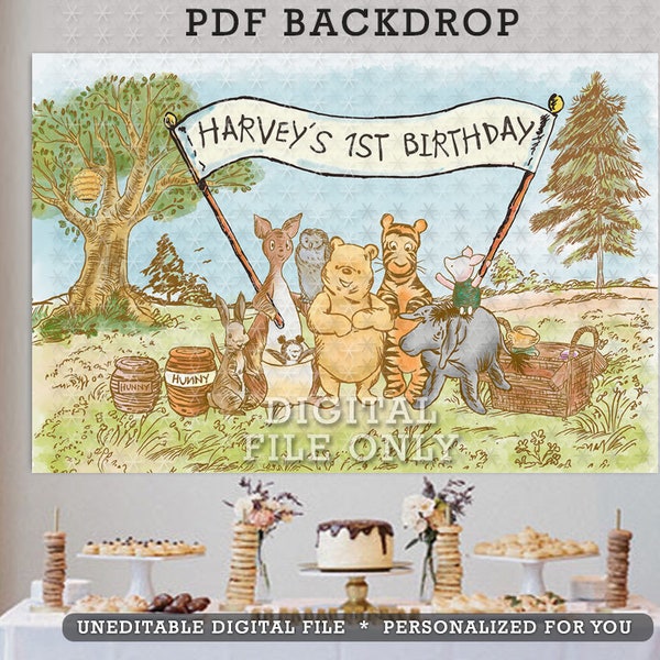Winnie the Pooh Backdrop Sign - Etsy