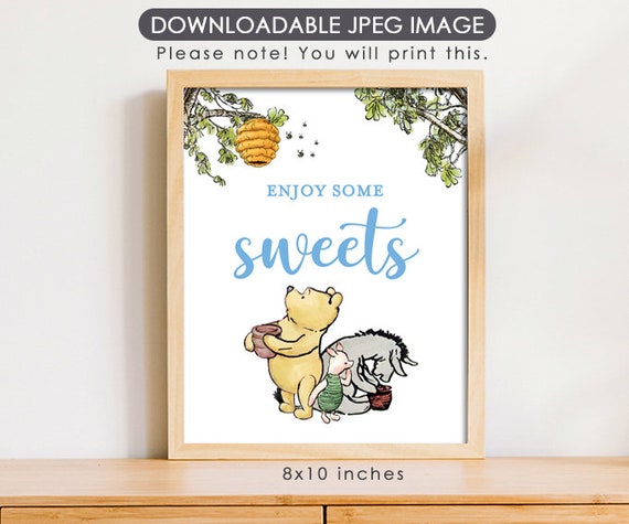 8"x10" Classic Winnie The Pooh Party Poster Decoration / for Birthday ...