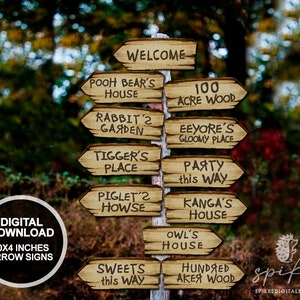 DOWNLOADABLE! Eleven (11) Direction Arrow Signs 10x4 Inches / Classic ...