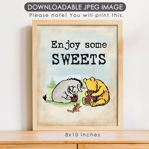 8x10 Classic Winnie the Pooh Party Poster - Etsy