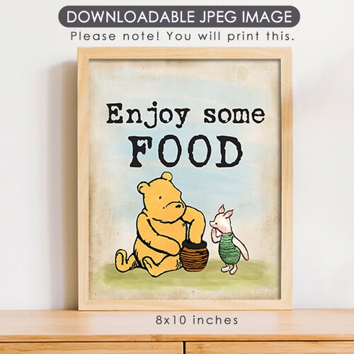 8x10 Classic Winnie the Pooh Party Poster - Etsy