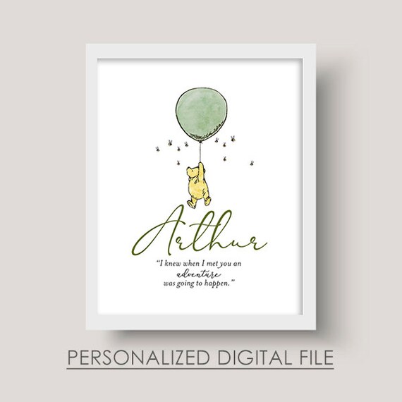 DIGITAL Printable / Classic Winnie the Pooh Nursery Wall Art / | Etsy