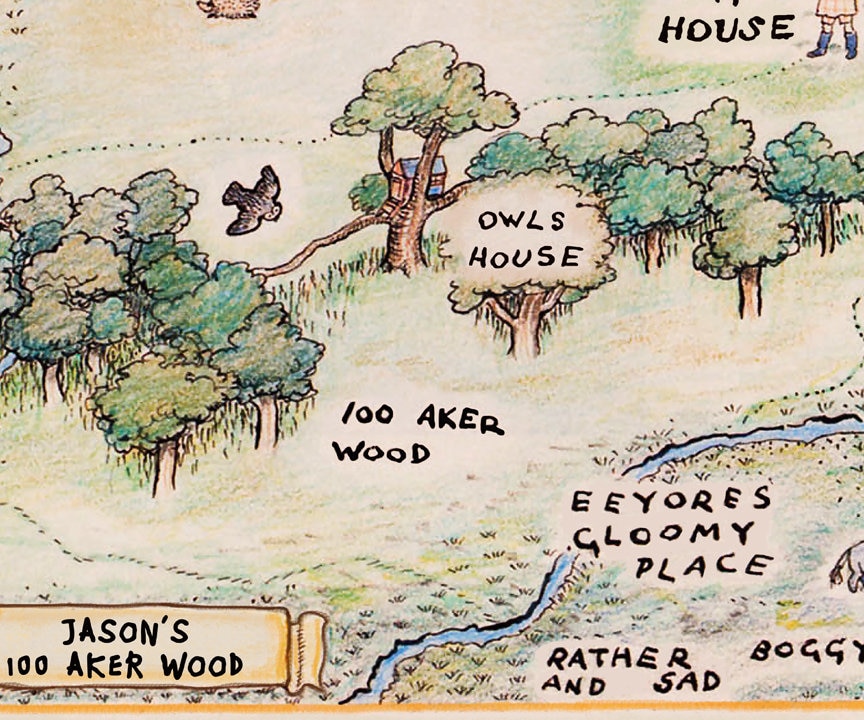 Printable Placemat 100 Aker Wood Map 12x18 or - Etsy