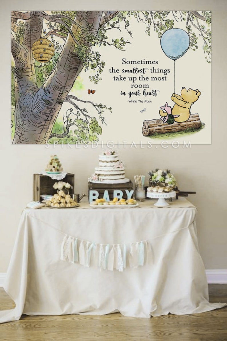 Classic Winnie the Pooh Backdrop Background in DIGITAL FILE / Instant ...
