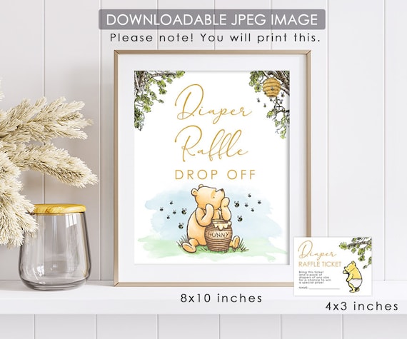 Downloadable Diaper Raffle Drop off and Diaper Raffle Ticket - Etsy