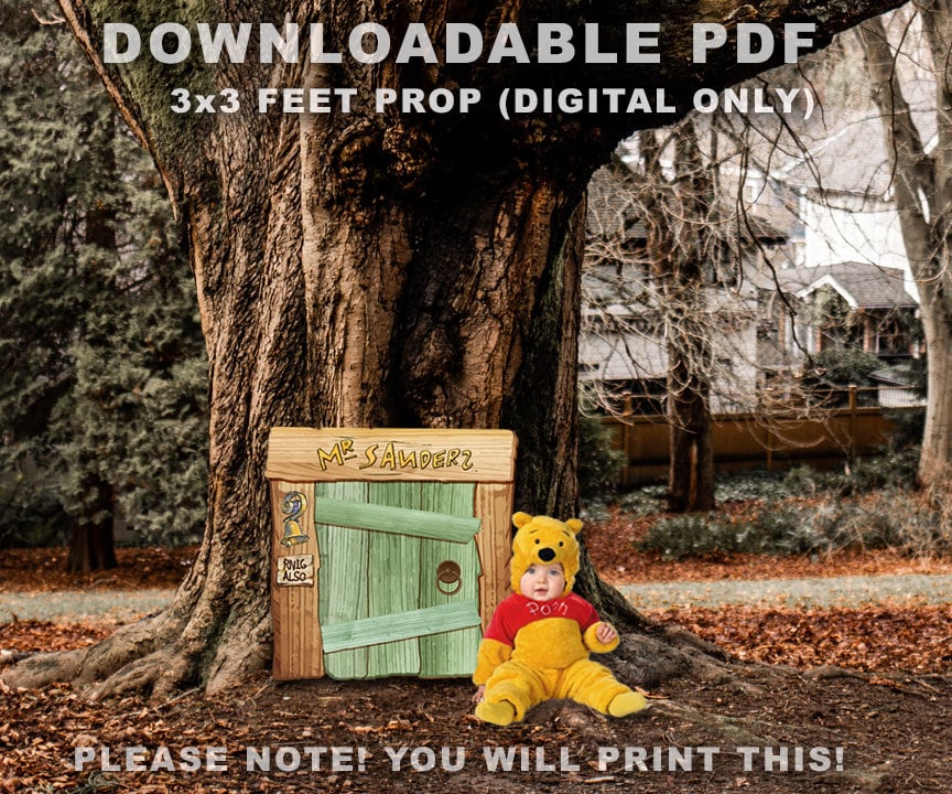 Classic Winnie the Pooh Door/ Mr Sanders Tree House / Printable Large ...