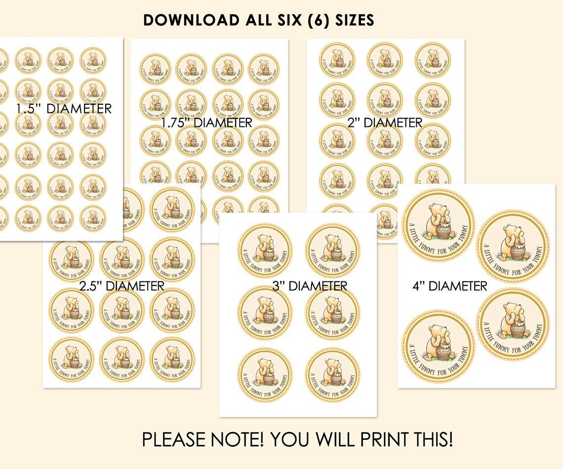 A Little Yummy for Your Tummy Circle Tag Sticker Cookie Food - Etsy