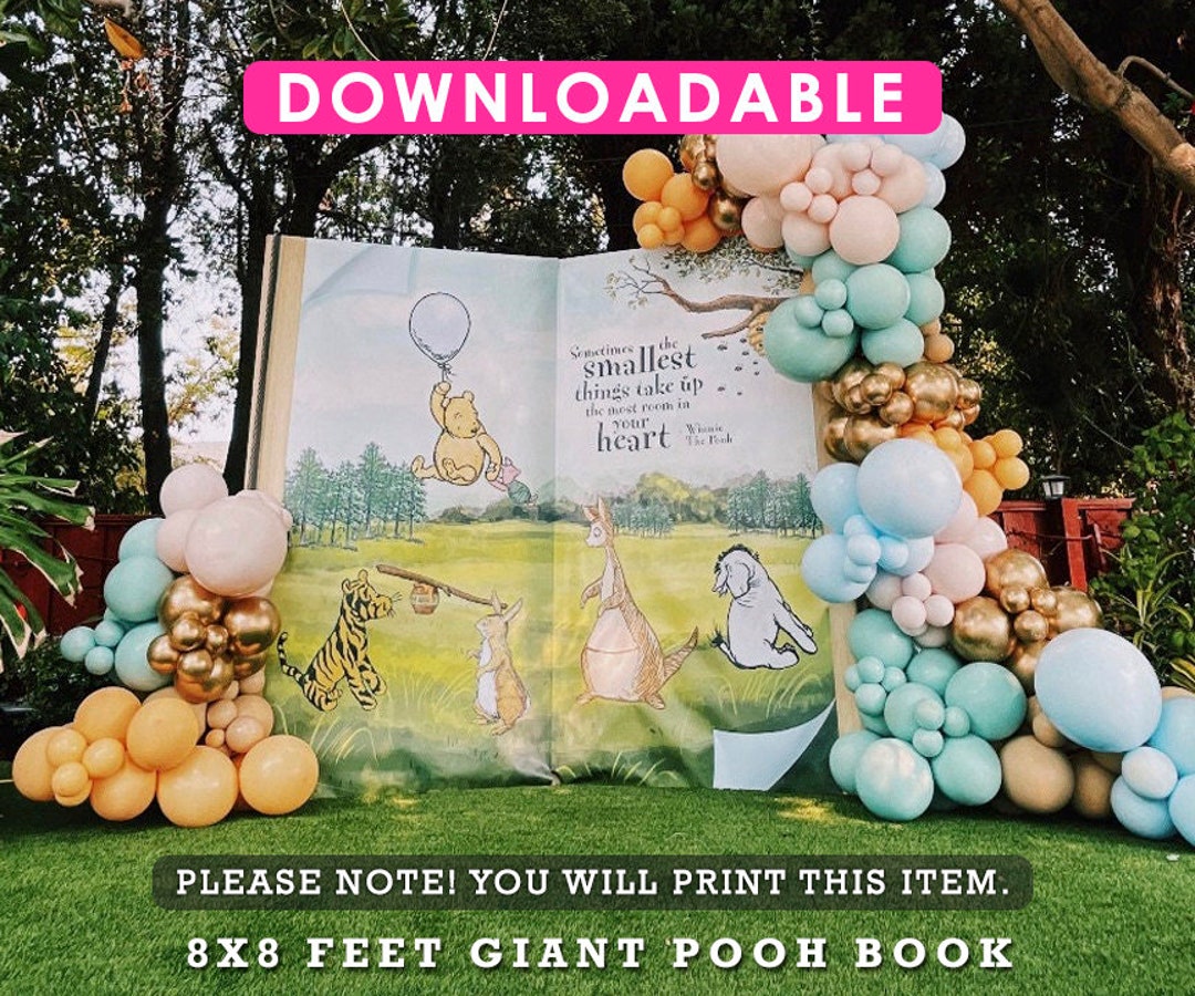 8x8 Feet Giant Book Backdrop/ Classic Winnie the Pooh Backdrop in ...