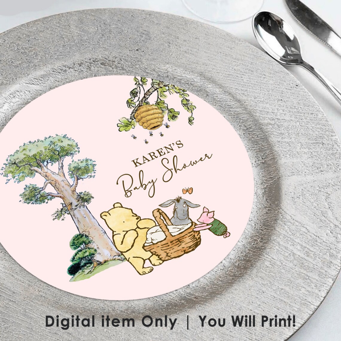 Personalized Charger Plate Insert Digital Item Only /text - Etsy