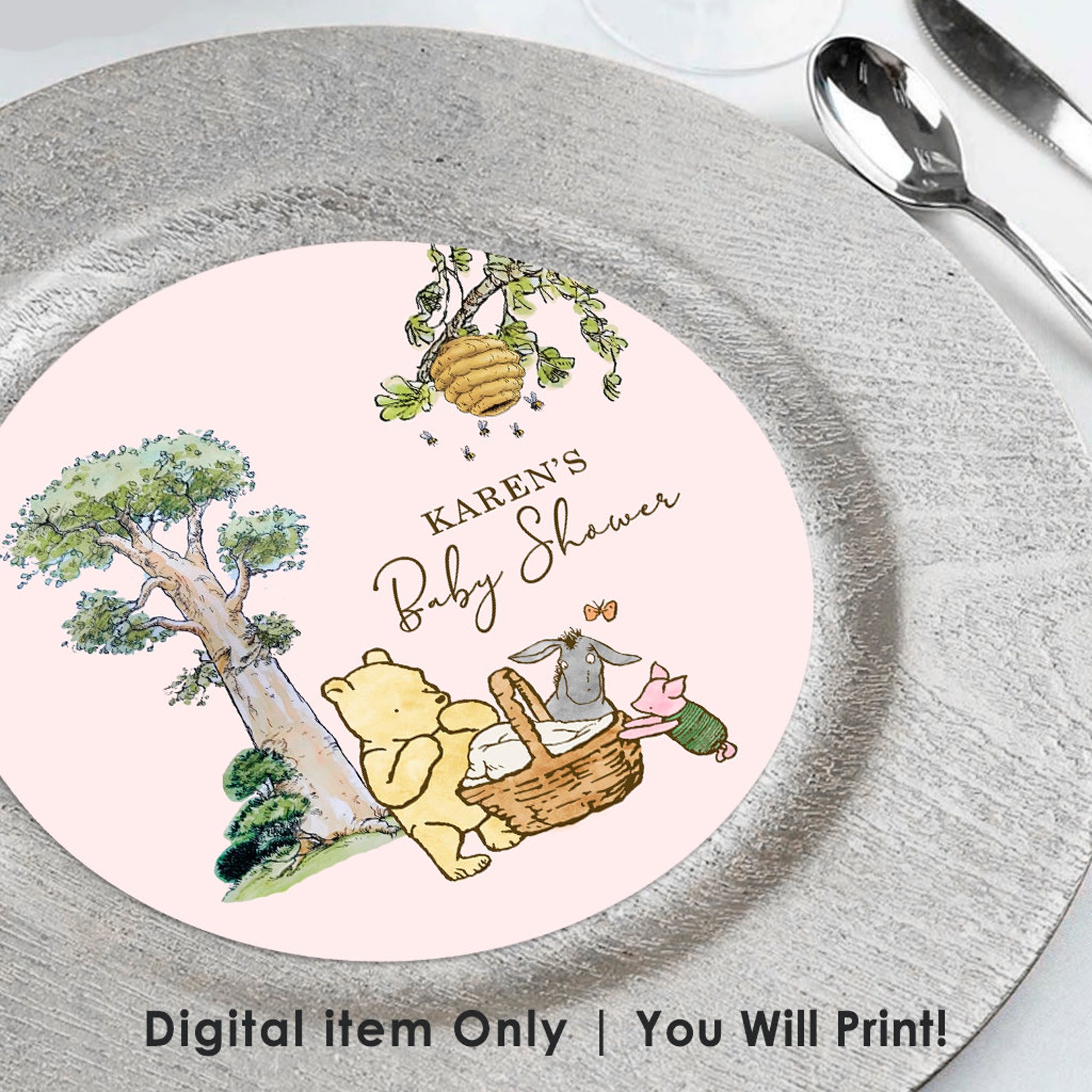 Personalized Charger Plate Insert! Digital Item Only /text Customized ...