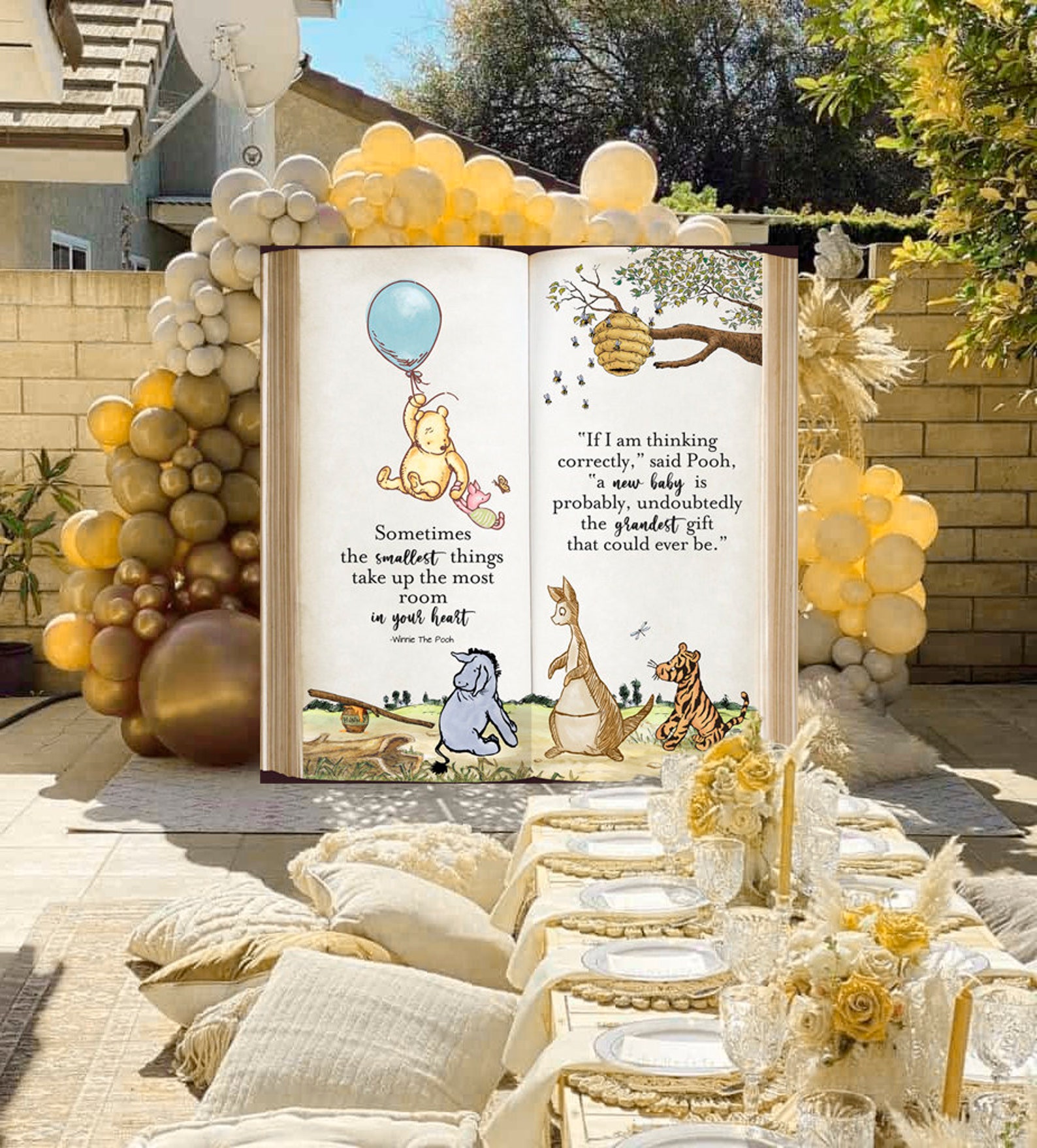 8x8 Feet Giant Pooh Book Backdrop/ Classic Winnie the Pooh - Etsy