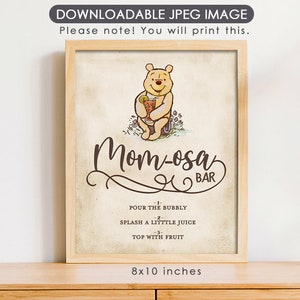 8"x10" Classic Winnie the Pooh Party Poster Decoration / Mom-osa Bar ...