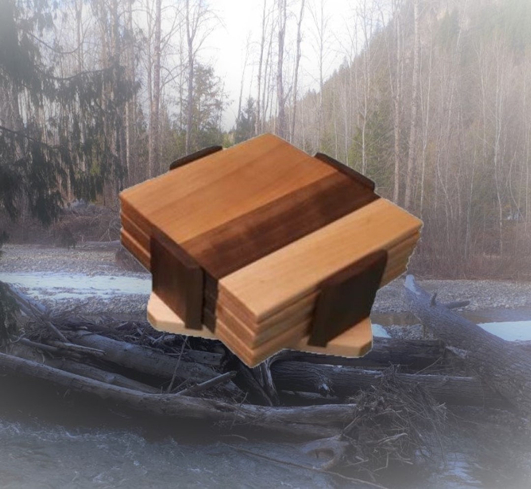 Hardwood Classy Coaster Sets - Etsy