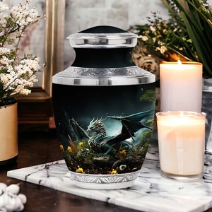 Guardian Dragon Urn for Ashes – Personalized Urn , Decorative Modern ...
