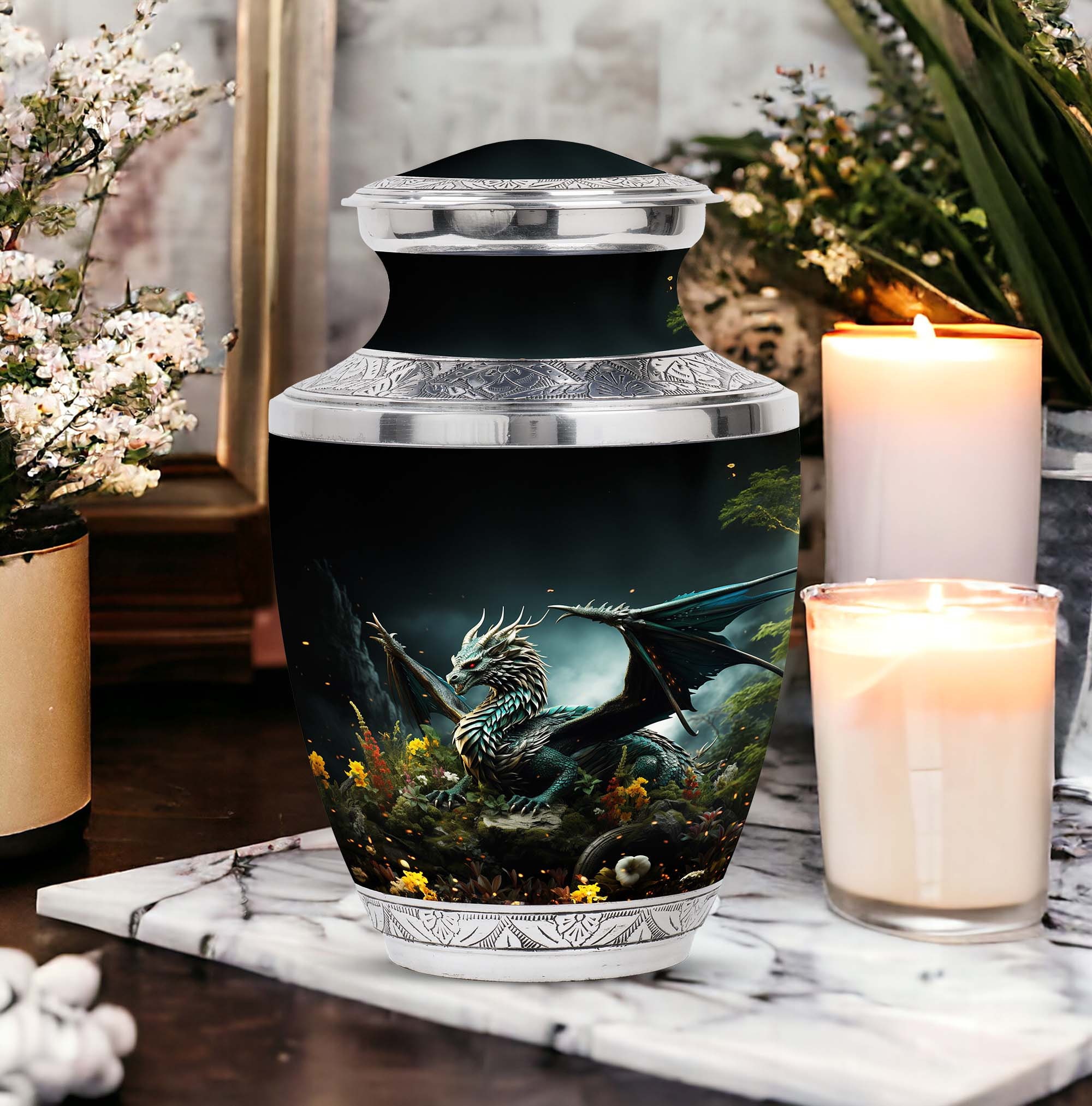 Guardian Dragon Urn for Ashes – Personalized Urn , Decorative Modern ...