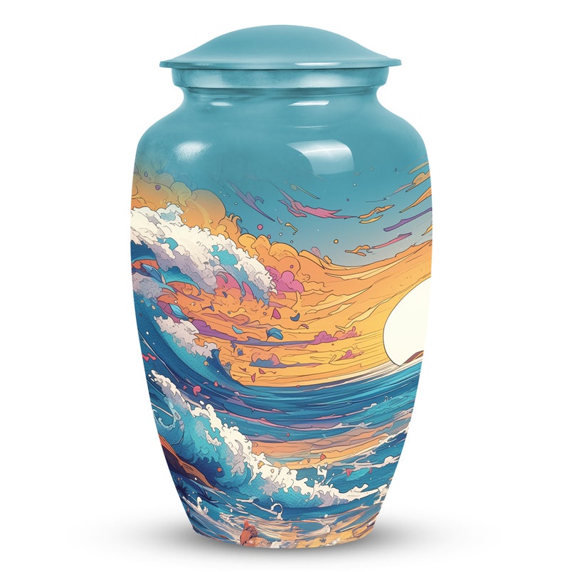 Ocean Wave Urns for Human Ashes, Surf and Sea Cremation Urn for Ashes ...