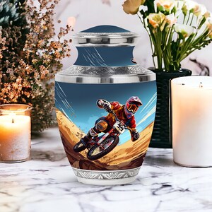 Desert Motocross Race Urns for Human Ashes - Metal Urns for Ashes for ...