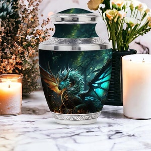 Dragon Urn for Ashes – Ashes Keepsake Urn, Modern Decorative Burial Urn ...