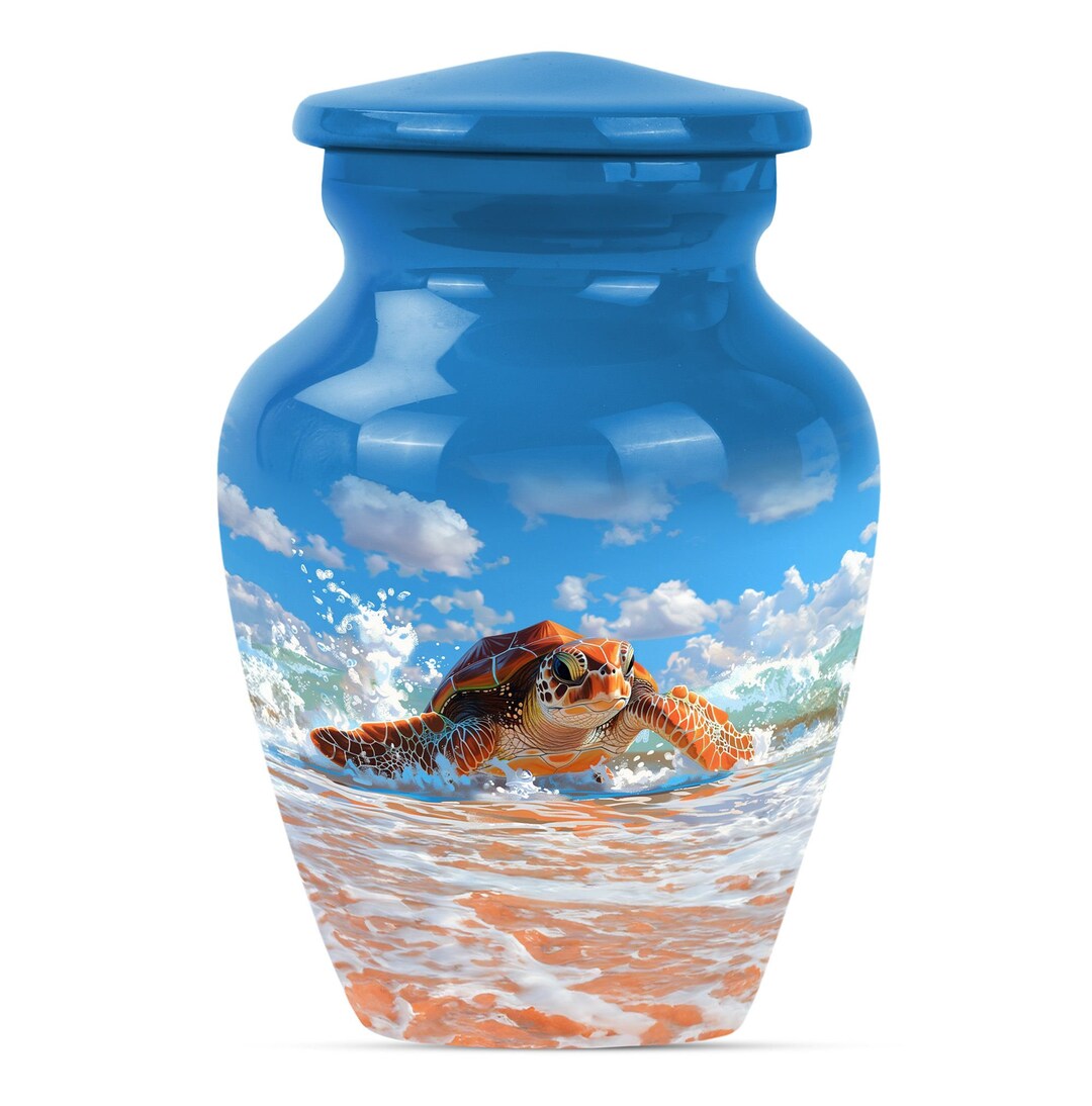 Sea Turtle Cremation Urn Personalized Memorial Urn for Ashes ...