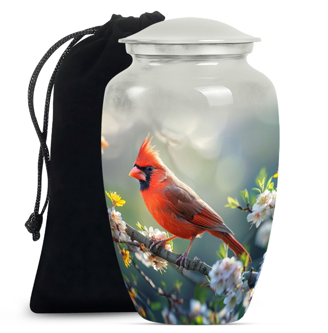 Red Cardinal Bird Urns for Human Ashes - Cremation Urn for Adults ...