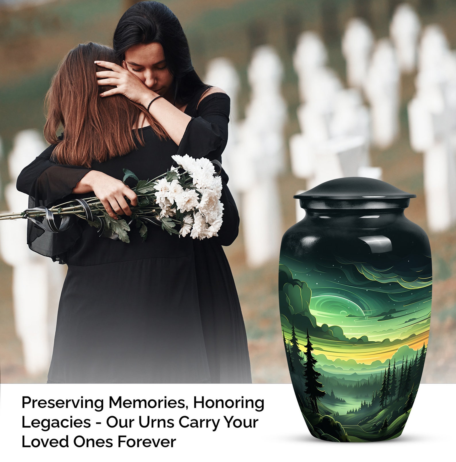 Forest Cabin Ashes Urn - Urns for Cremation Ashes - Modern Urns for ...
