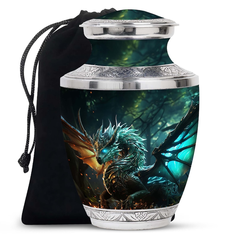Dragon Urn for Ashes – Ashes Keepsake Urn, Modern Decorative Burial Urn ...