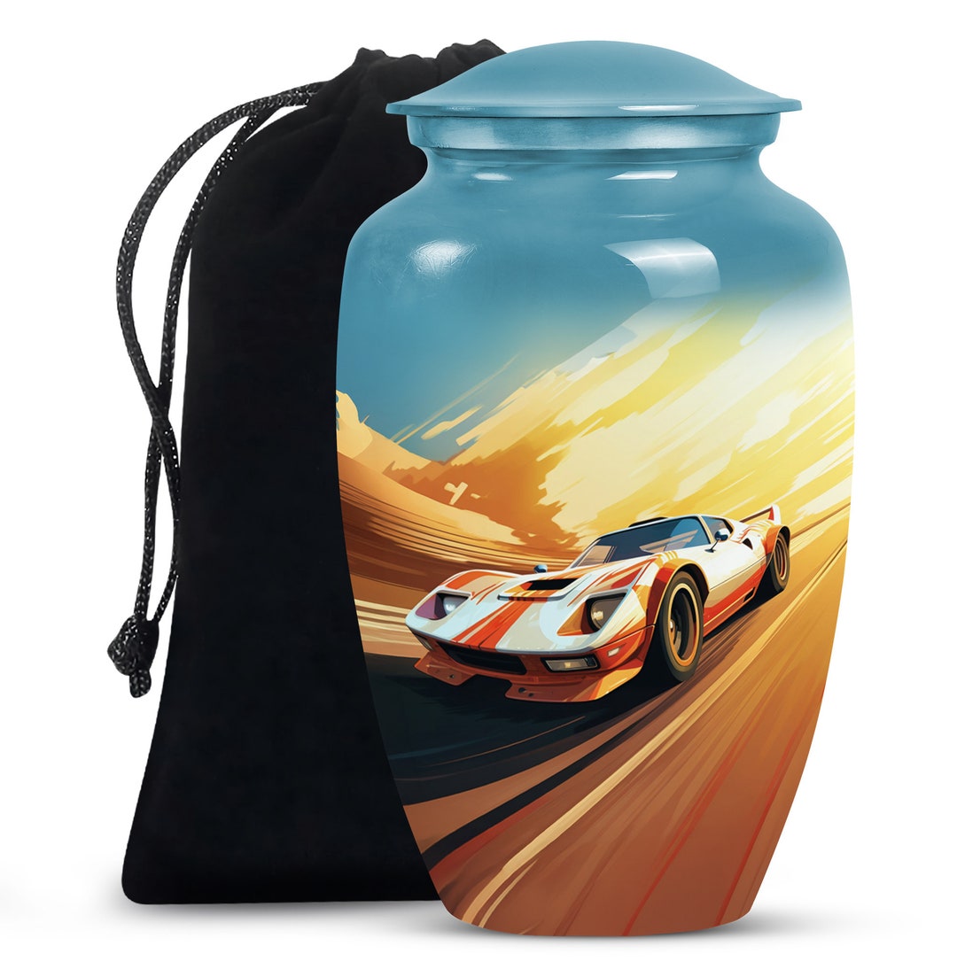 Racing Car Modern Urn for Human Ashes - Cremation Urns for Ashes for ...