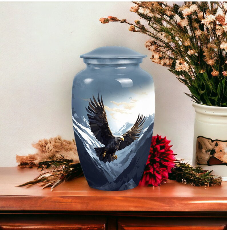 Soaring Eagle Urn for Ashes, in Loving Memory Vase, Eagle Cremation Urn ...
