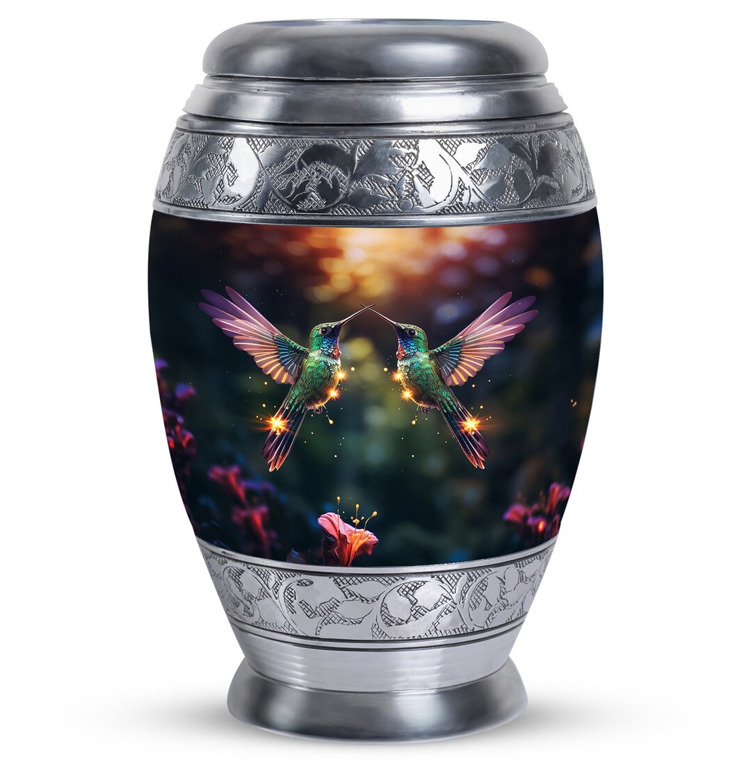 Hummingbirds Urn - Decorative Modern Urn for Human Ashes- Cremation ...