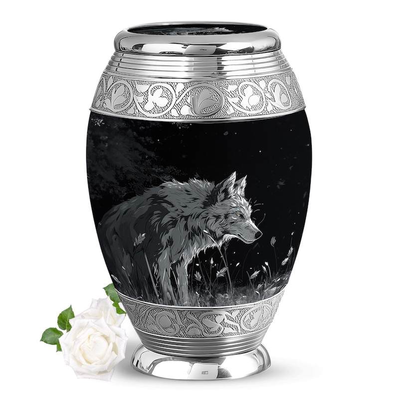 Wolf Urn Cremation Box - Etsy