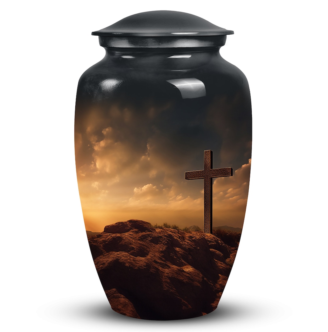 Prayerful Memorial Urn for Human Ashes Spiritual Urn Large Heavenly ...
