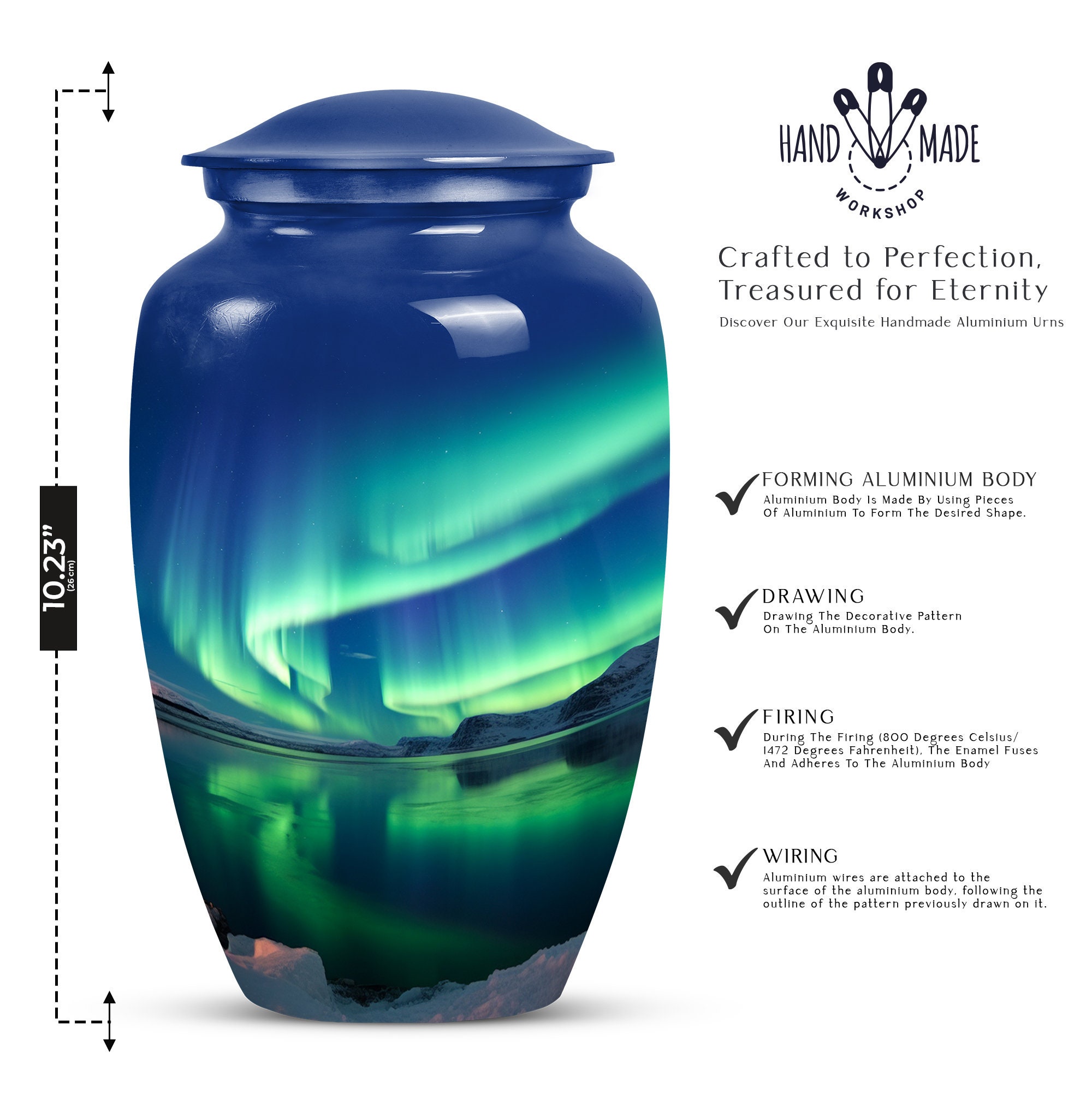 Northern Lights Unique Urns for Human Ashes, Metal Urns, Urns for Ashes ...
