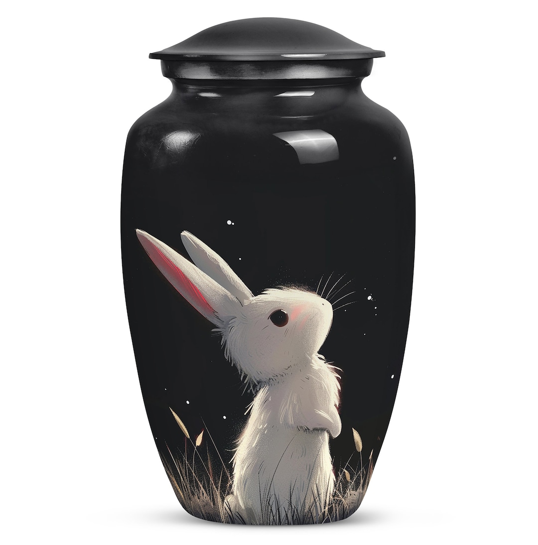 Twilight Whisper Rabbit Urn, Minimalist Pet Urn for Ashes, Cremation ...