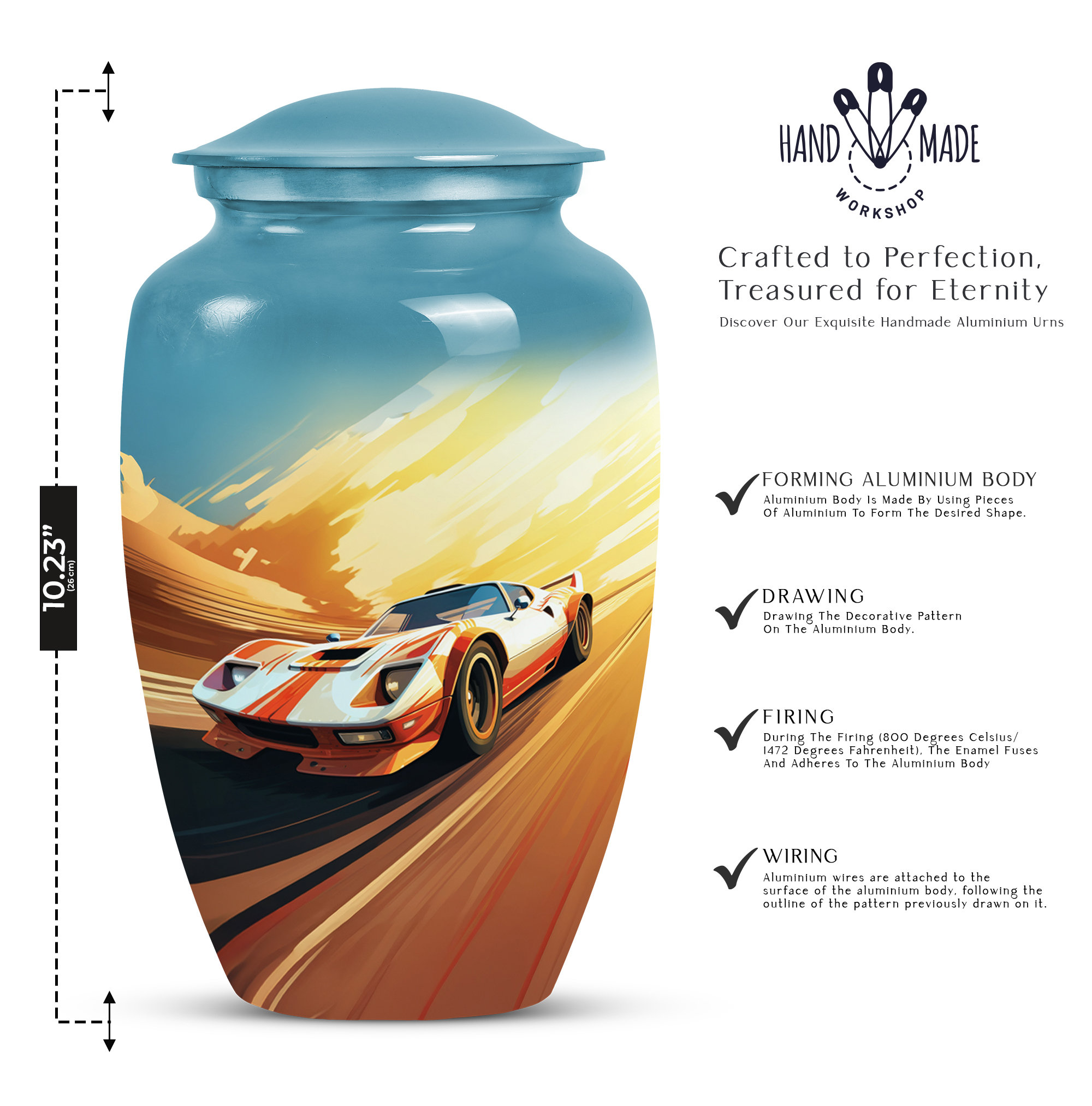 Racing Car Modern Urn for Human Ashes - Cremation Urns for Ashes for ...
