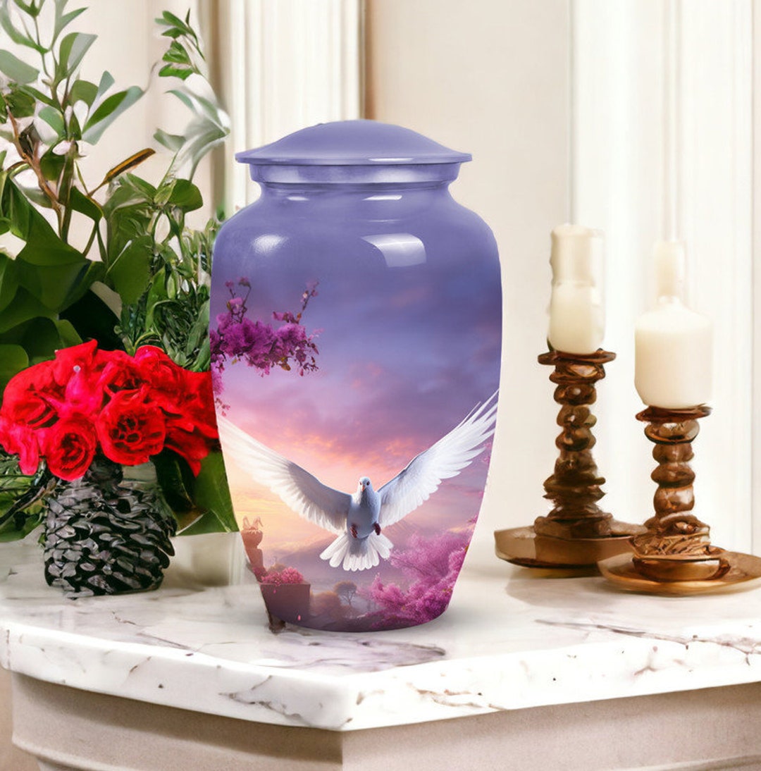 Dove Urn for Ashes - Personalized Aluminum Cremation Urn, Large 10 ...