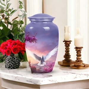 Dove Urn for Ashes - Personalized Aluminum Cremation Urn, Large 10 ...