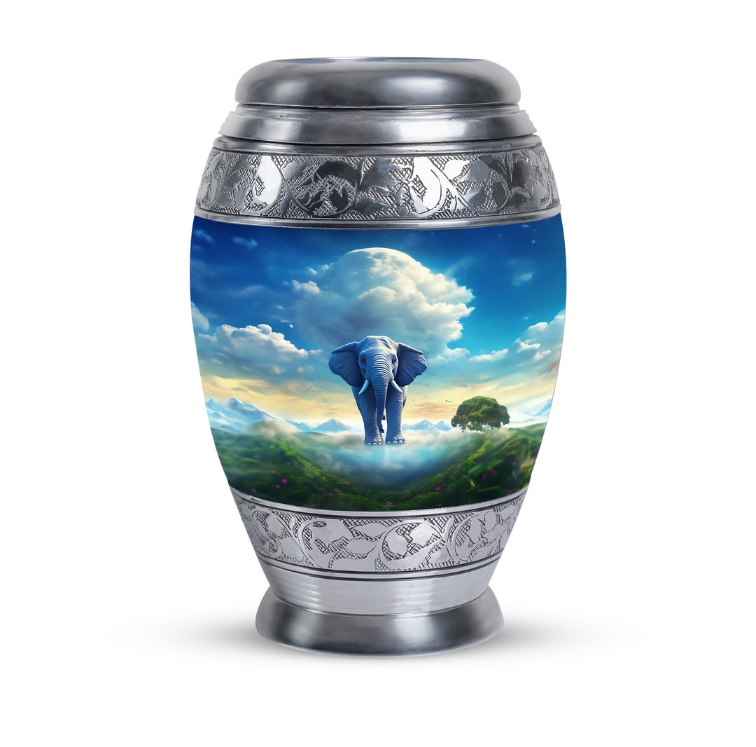 Handcrafted Elephant Urn | Nature-themed Memorial Urn | Animal Design ...