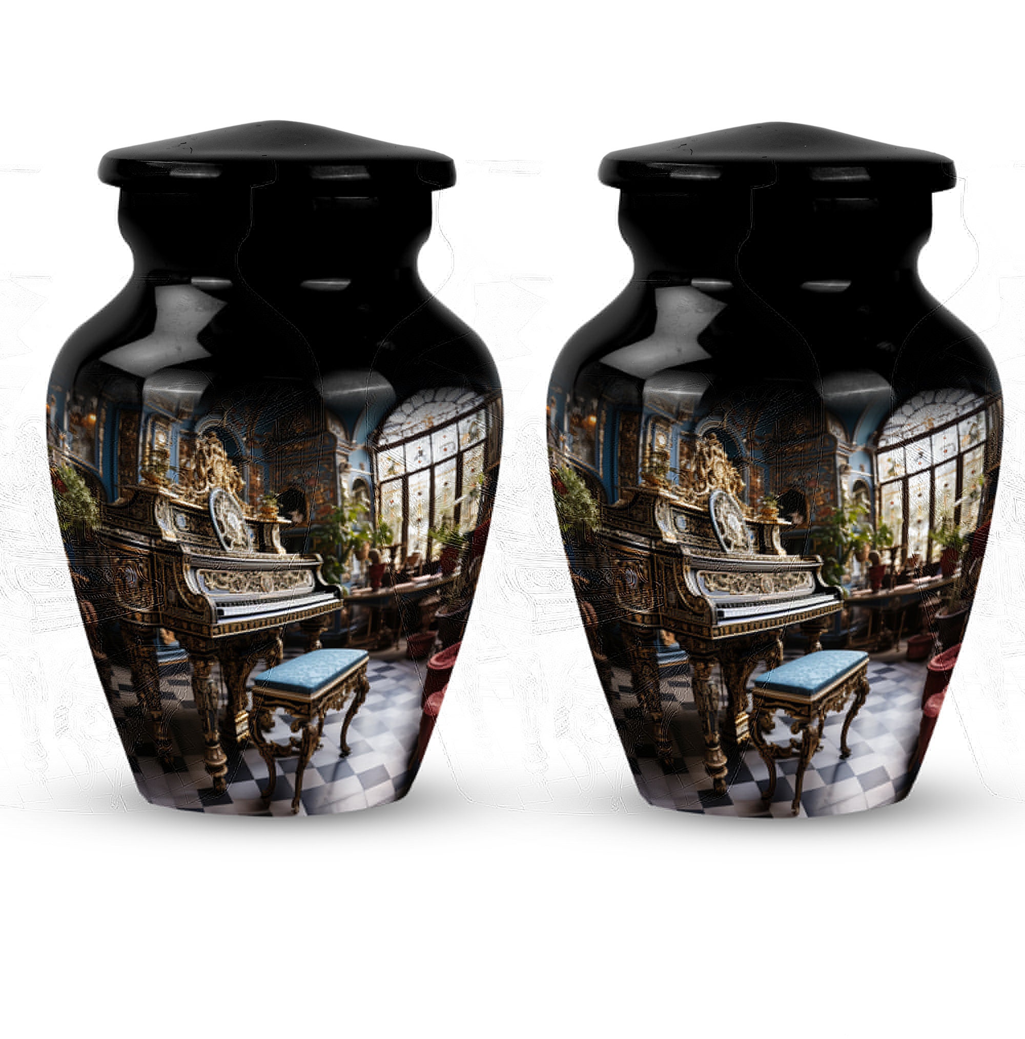 Grand Piano Decorative Urn for Human Ashes Metal Urns for Ashes for ...