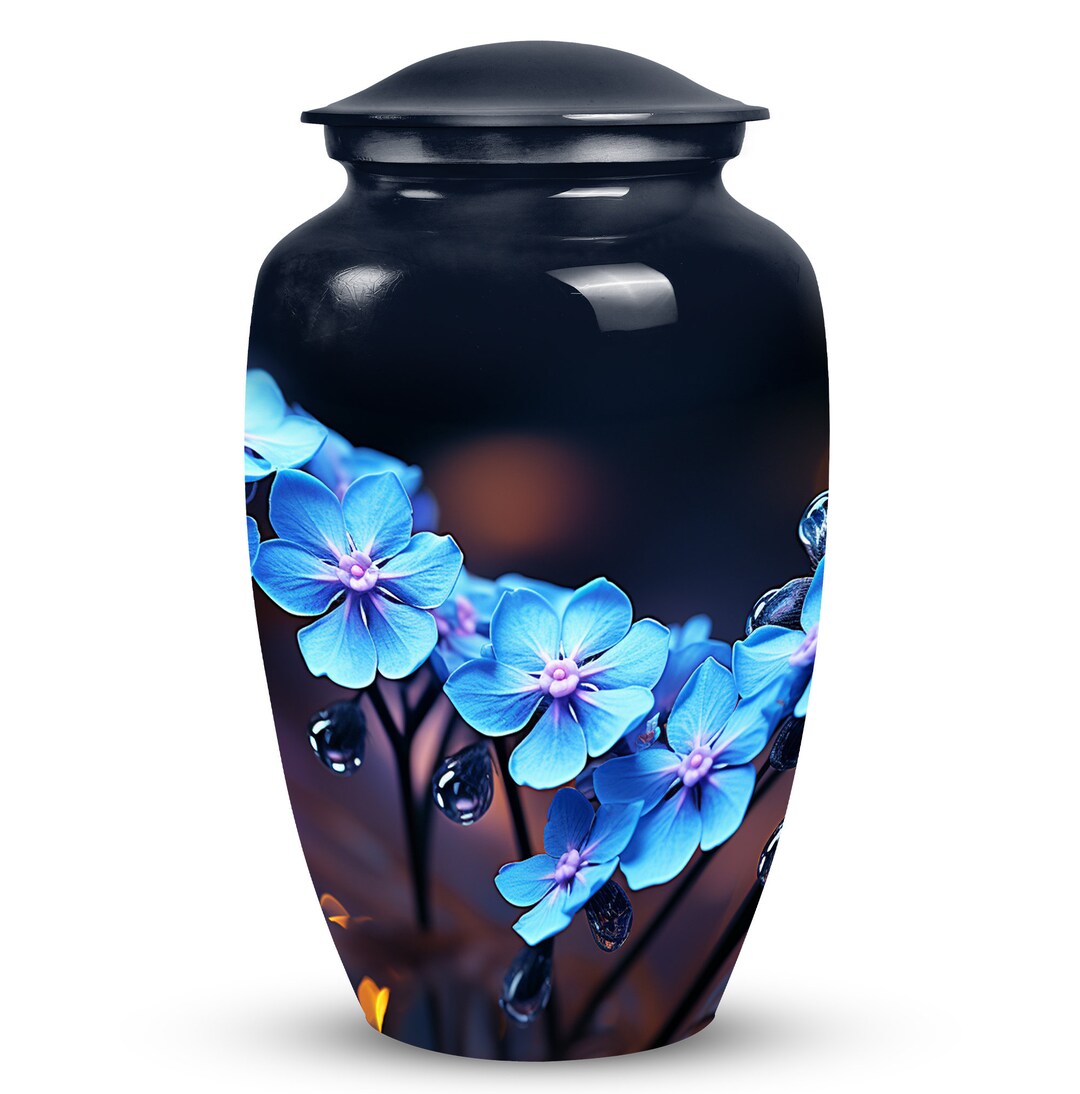 Blue Forget-me-not Urns for Cremation Ashes Modern Urns for Human Ashes ...