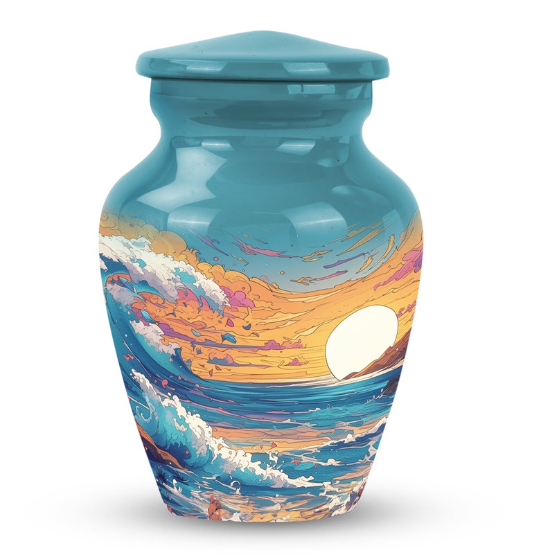 Ocean Wave Urns for Human Ashes, Surf and Sea Cremation Urn for Ashes ...