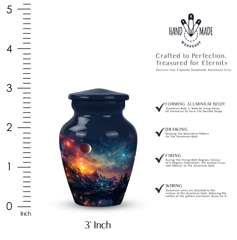A Cosmic Symphony of Creation - Elegant Urn for Human Ashes Urns for ...